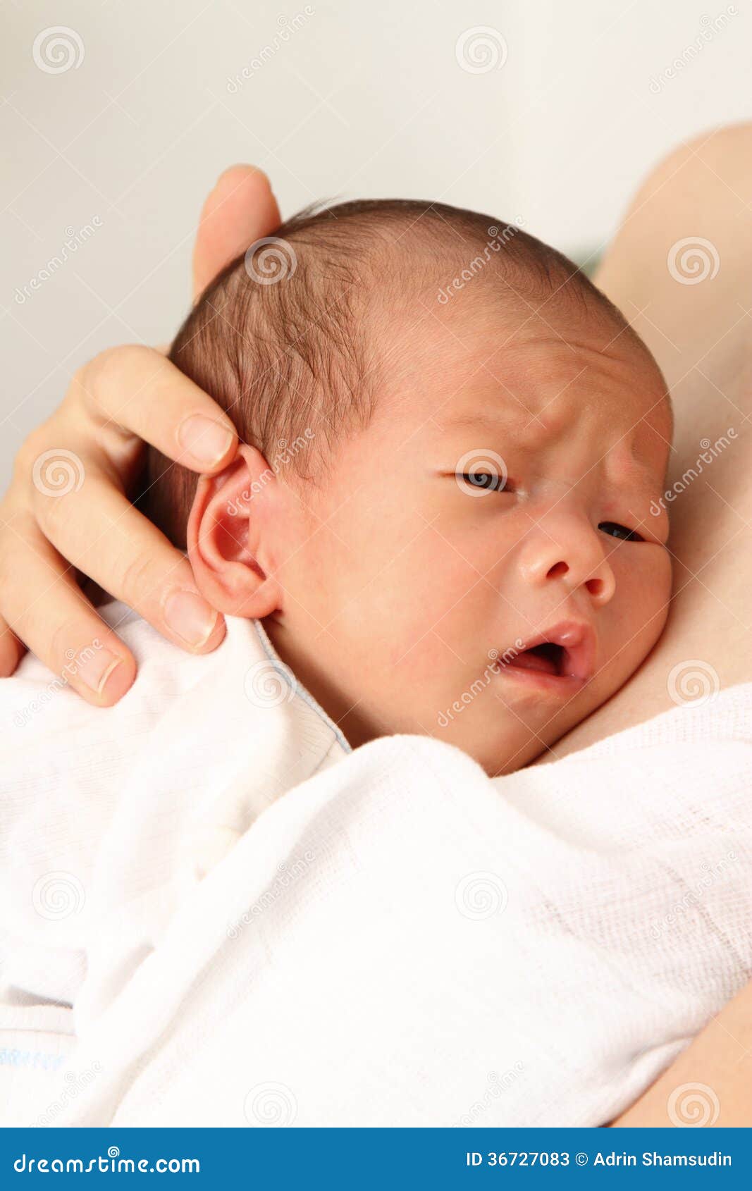 Baby Agitated or Uncomfortable Stock Image - Image of crying, portrait ...
