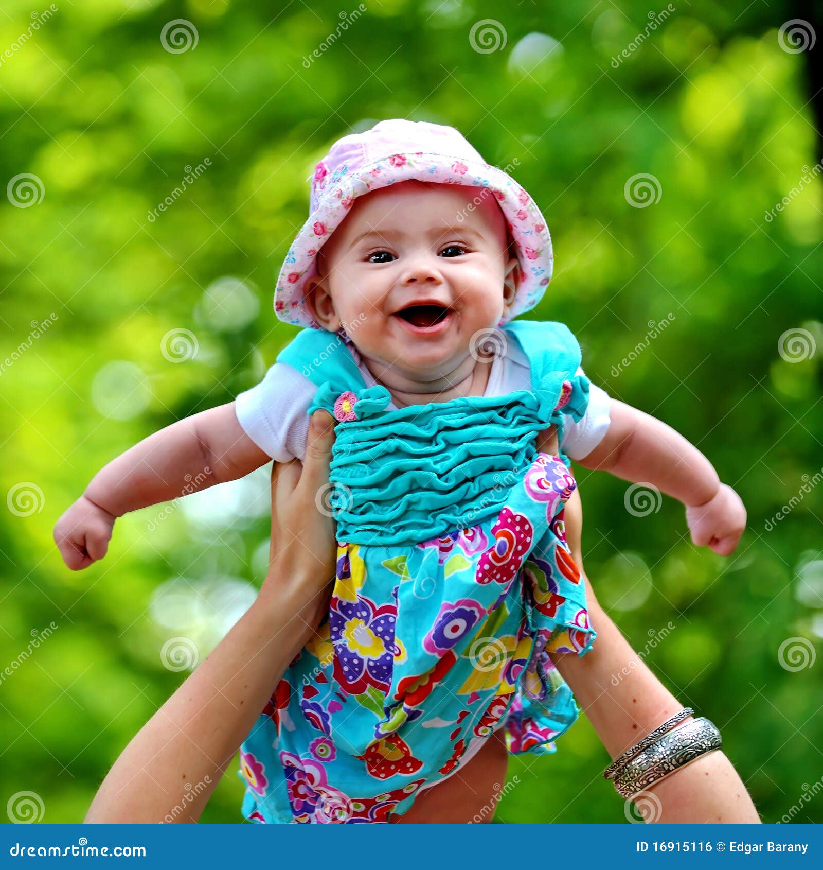 Baby in the air stock photo. Image of park, mouth, looking - 16915116