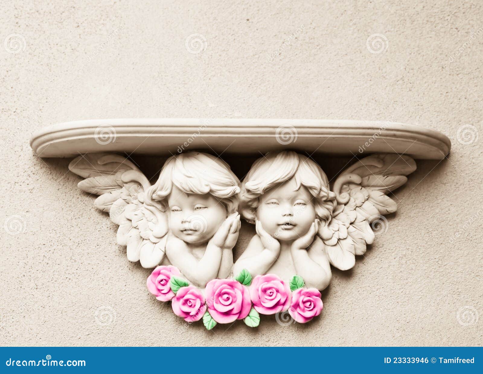 Baby Angel Shelf stock photo. Image of leaves, home, wall - 23333946