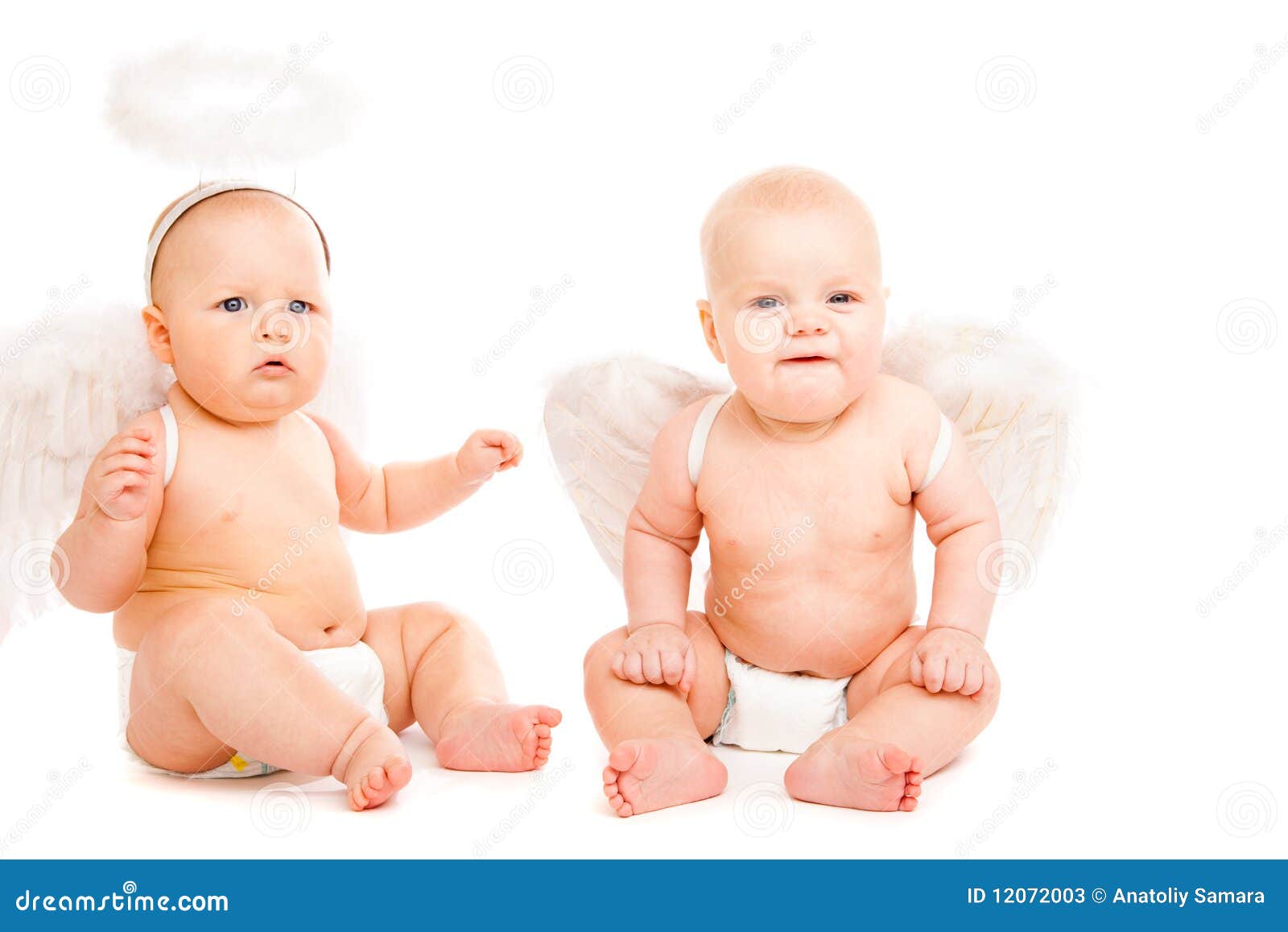 Baby angels stock image. Image of isolated, cheerful - 12072003