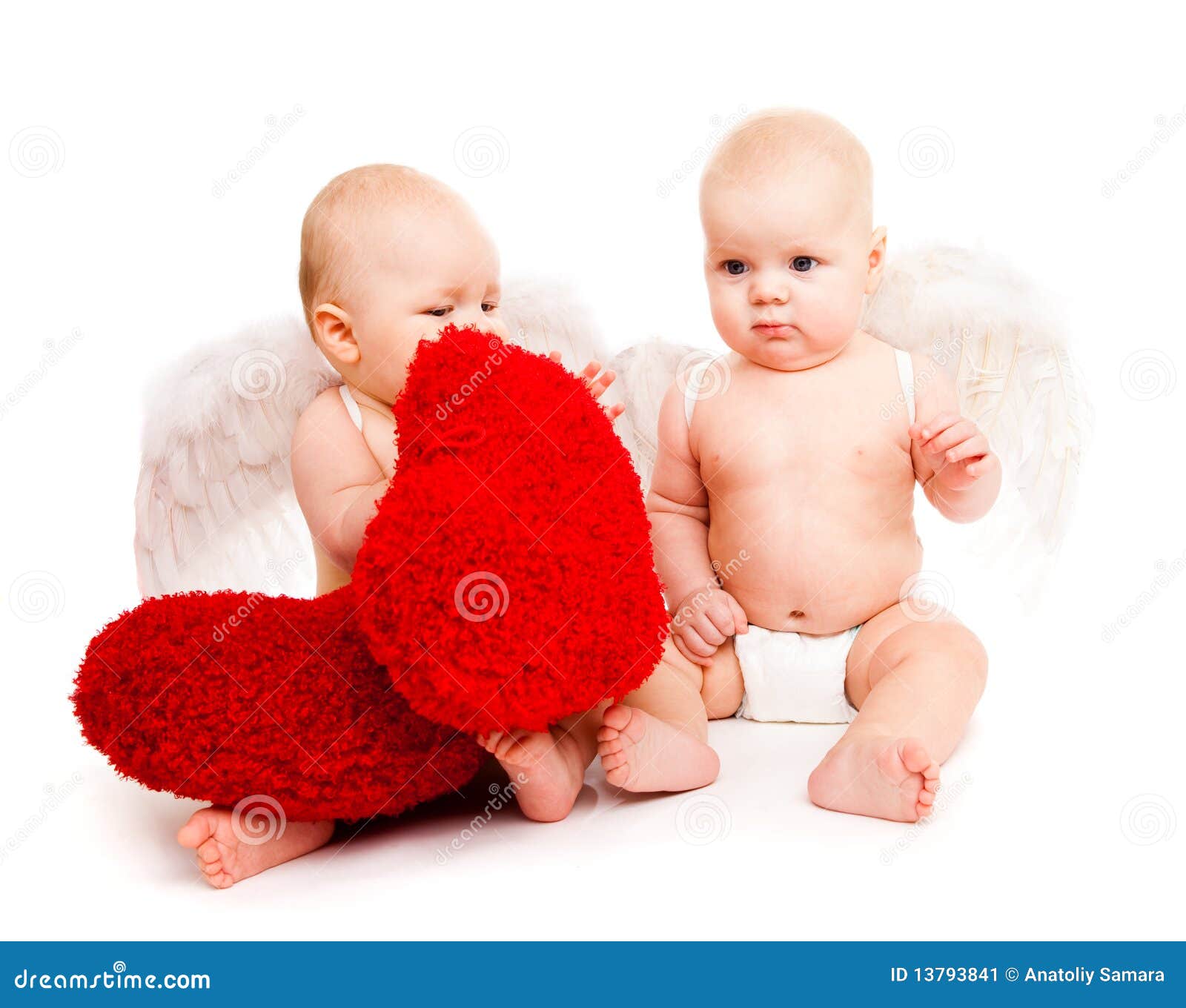 Baby angels stock image. Image of cute, heart, family - 13793841