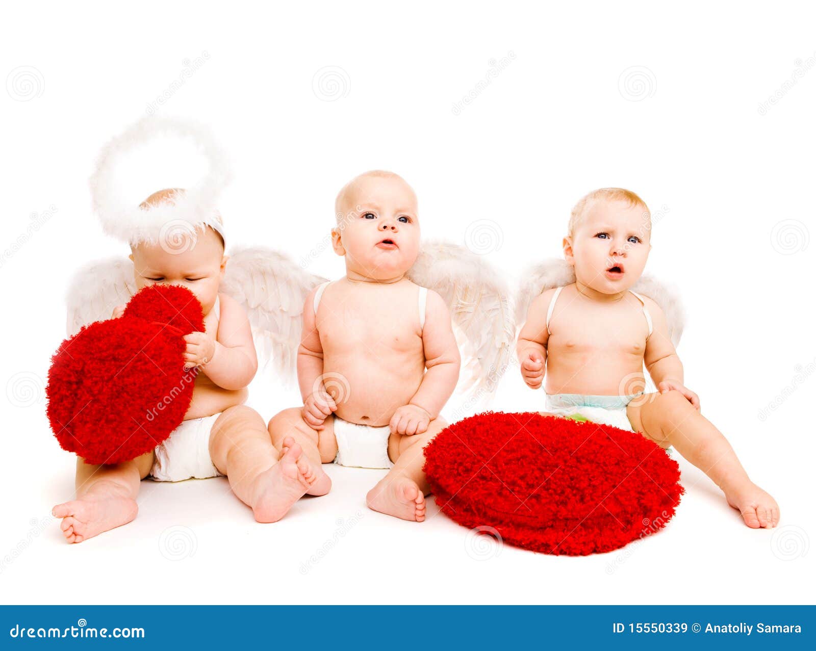 Baby angels stock image. Image of childhood, pillow, playful - 15550339