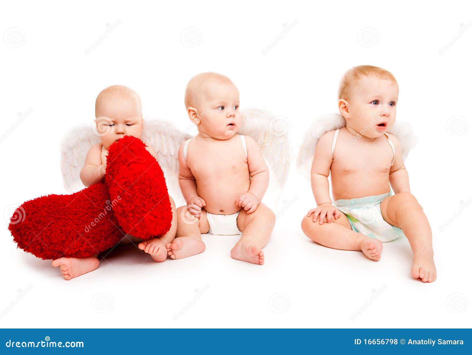 Baby angels stock photo. Image of attractive, cute, heart - 16656798