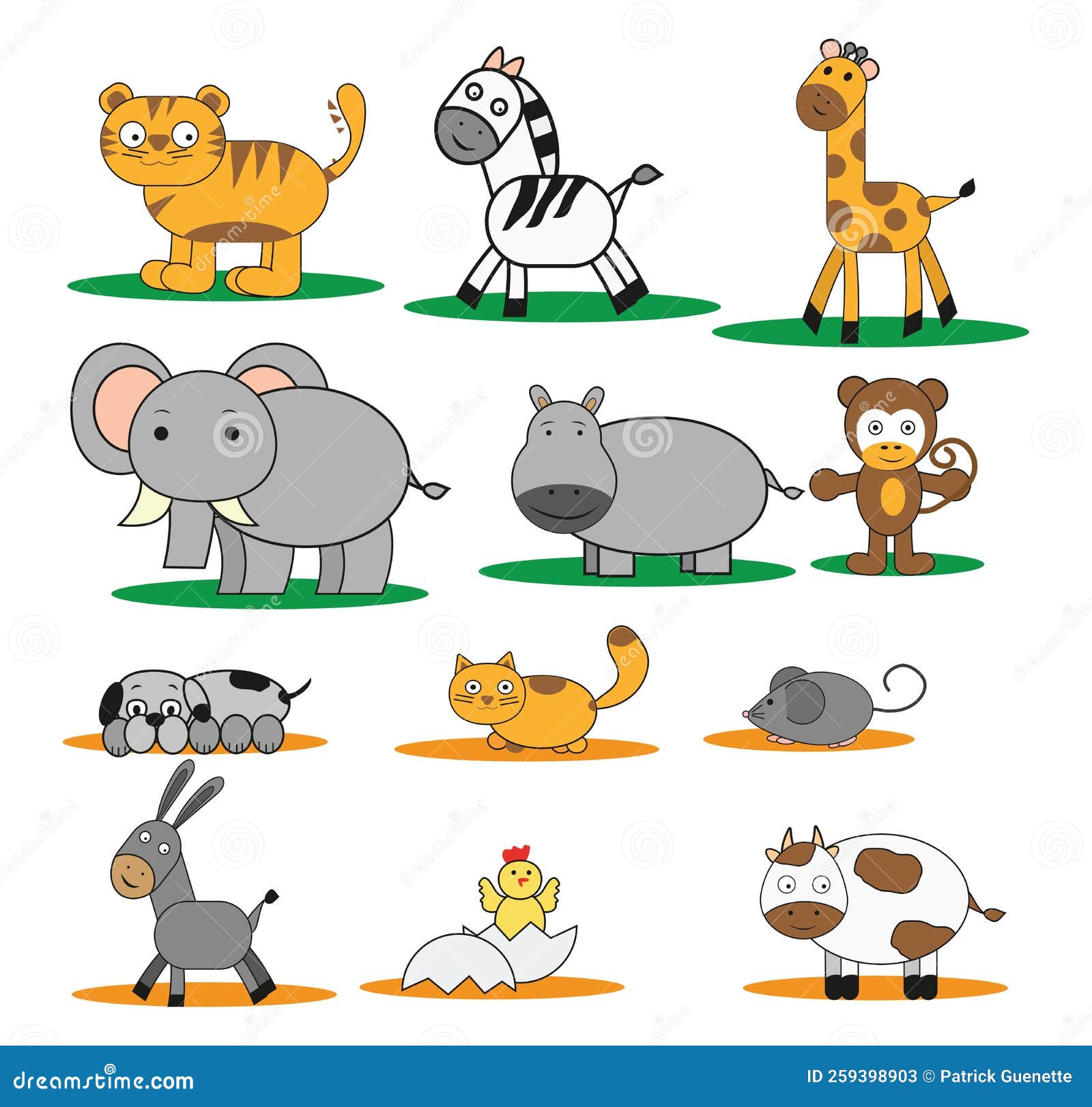 Baby animals, icon stock vector. Illustration of clipart - 259398903