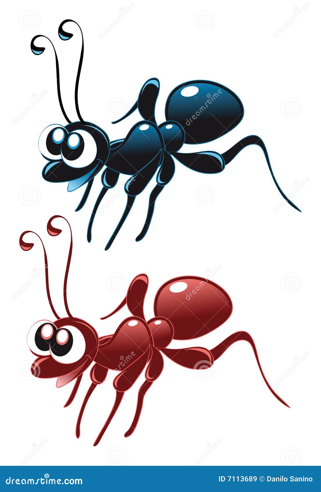 Baby Ant stock vector. Illustration of vector, black, funny - 7113689