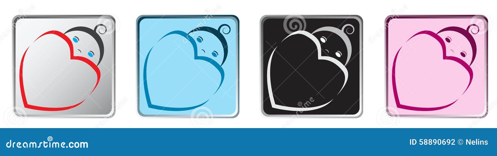 Baby App Icons stock illustration. Illustration of seal - 58890692
