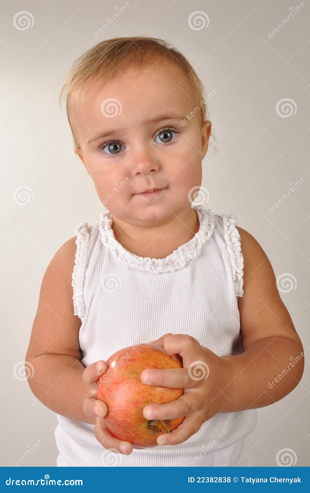 Baby with an apple stock photo. Image of cute, babyhood - 22382838