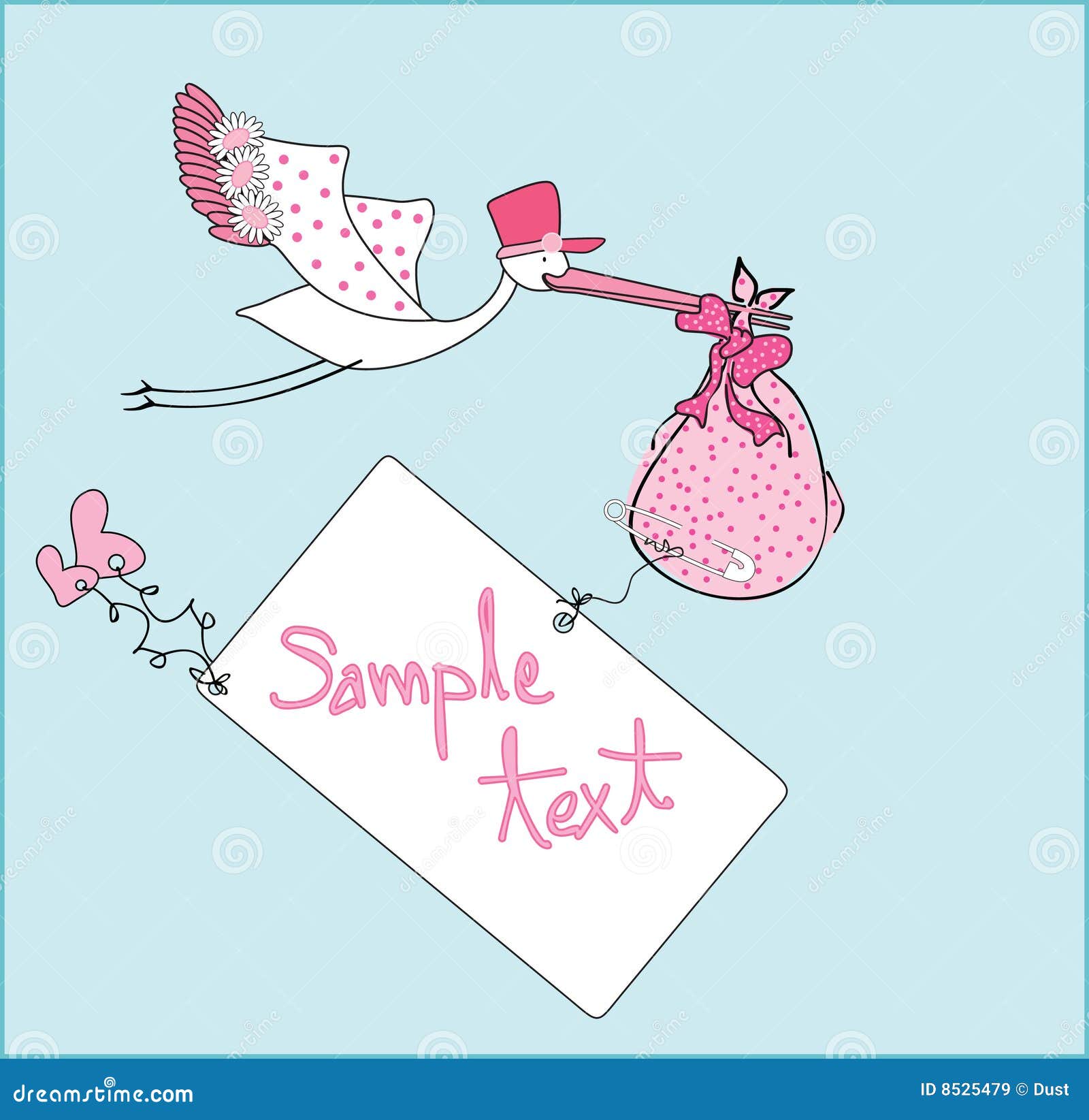 Baby arrival stock vector. Illustration of lovely, born - 8525479