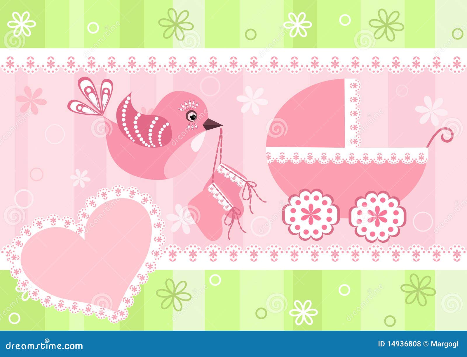 Baby Arrival Card. Chickens. Cartoon Vector | CartoonDealer.com #18240655