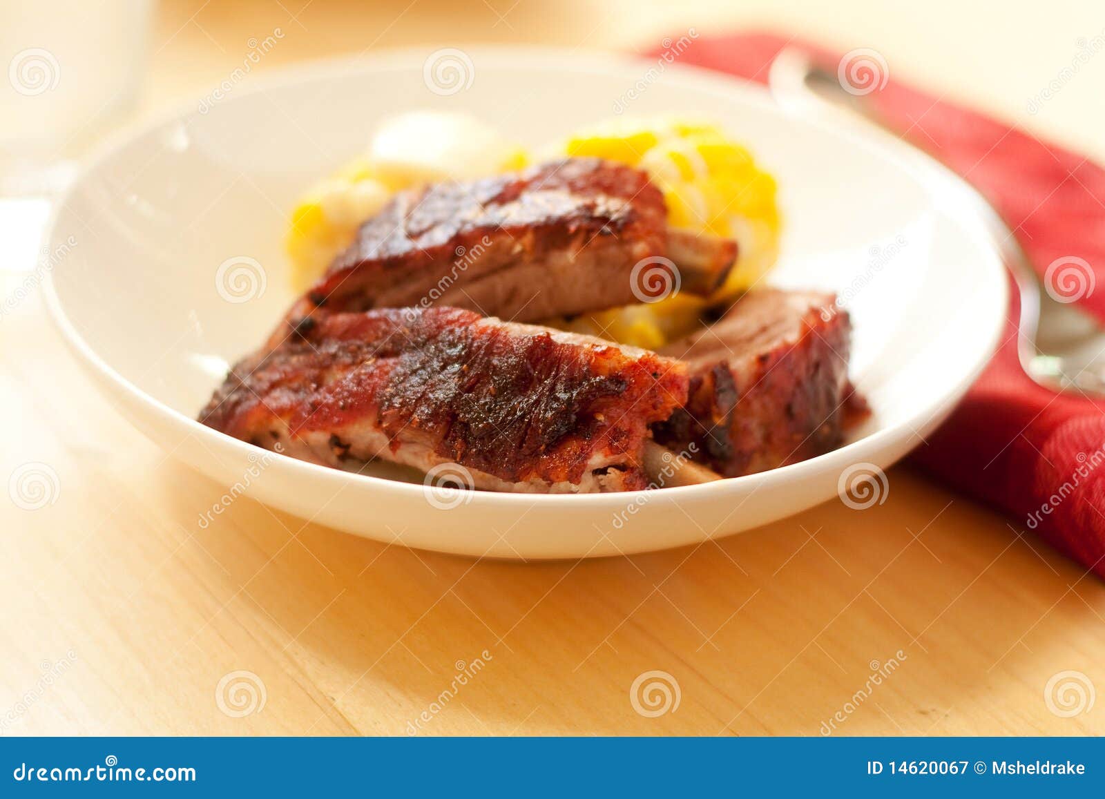 Baby back ribs stock image. Image of drink, corn, bone - 14620067