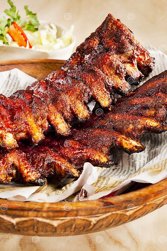 Baby back ribs stock image. Image of barbecue, slaw, baby - 22158647