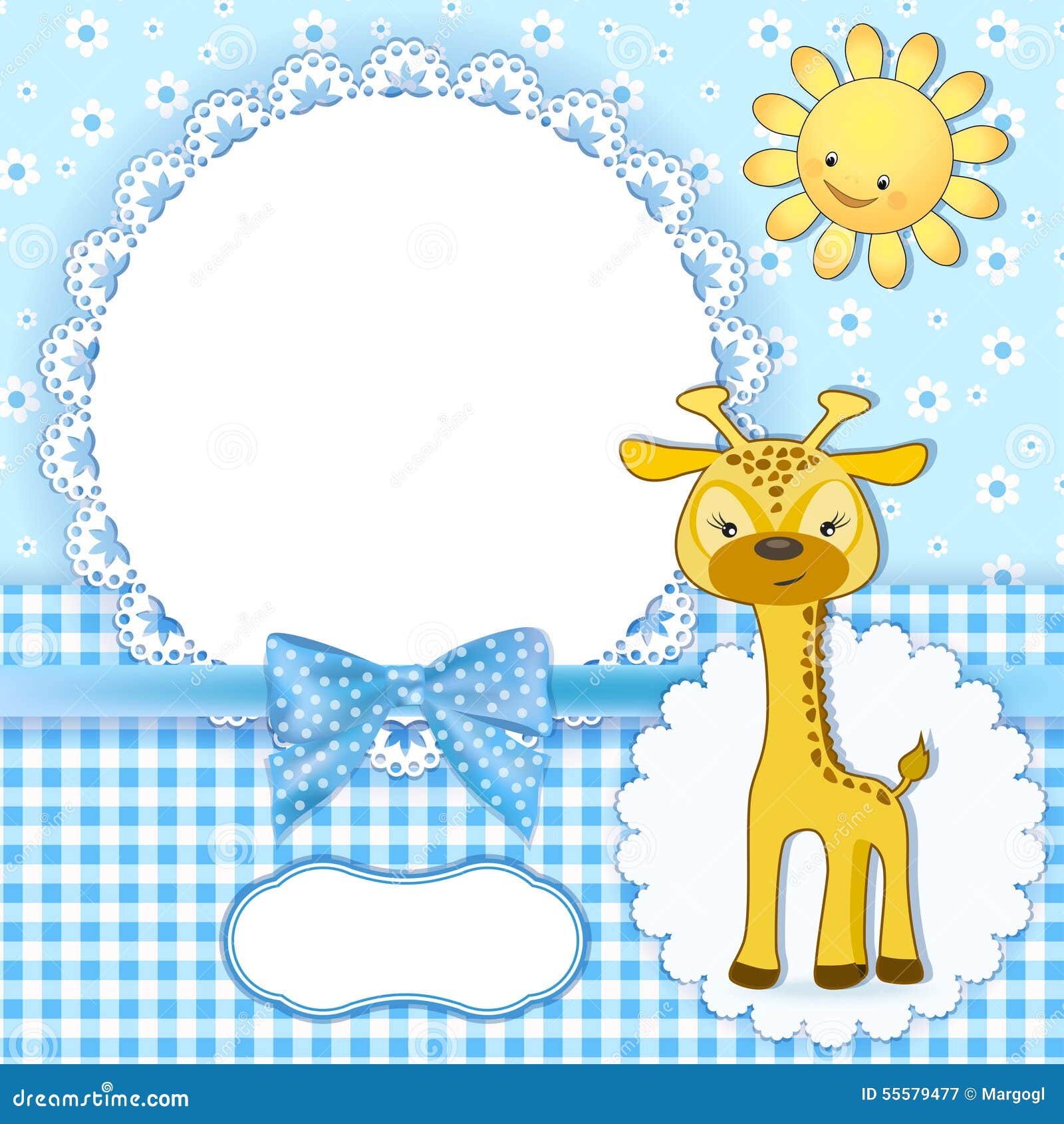 Baby background with frame stock vector. Illustration of childhood ...