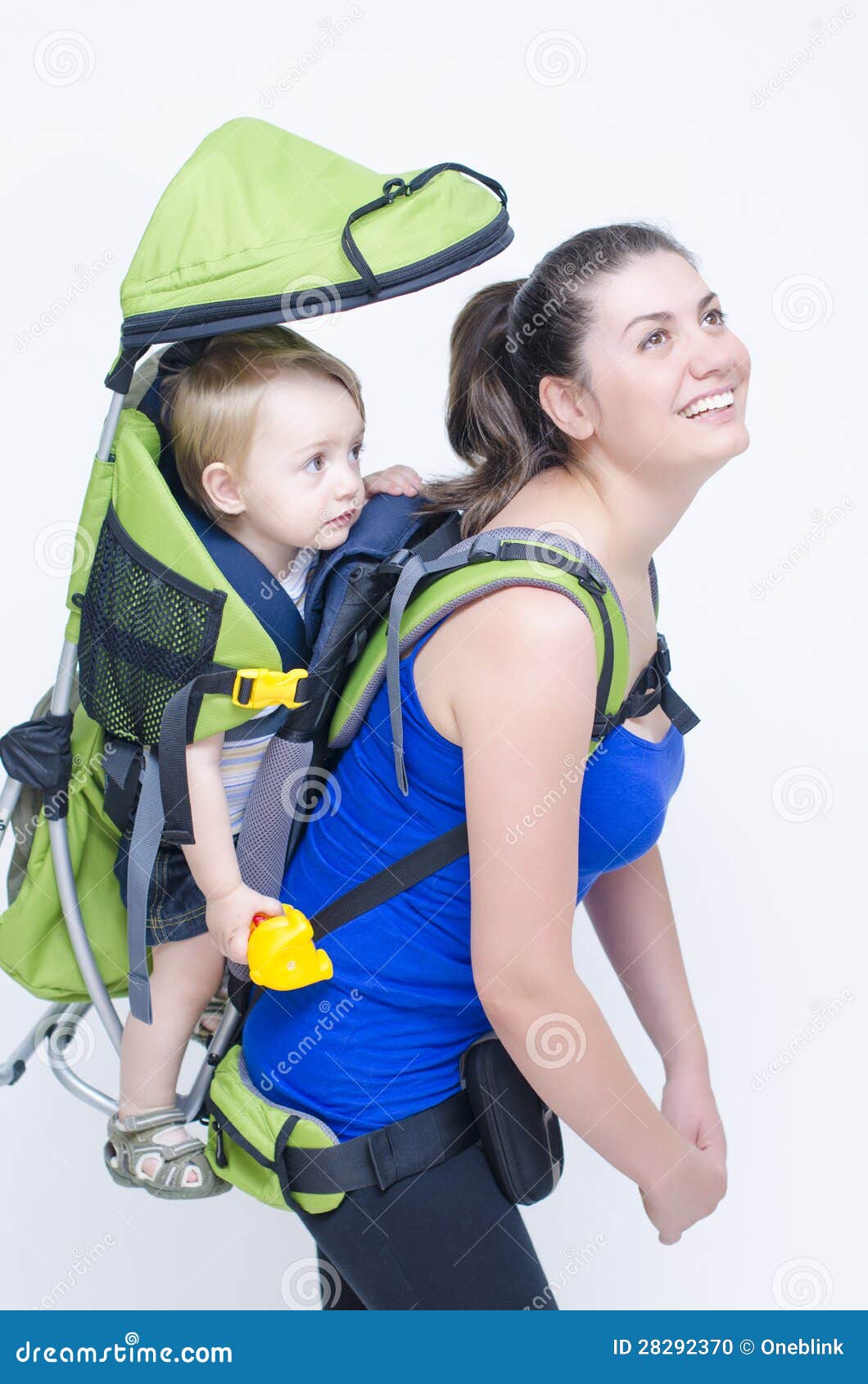 Baby in Backpack stock photo. Image of holiday, navigation - 28292370
