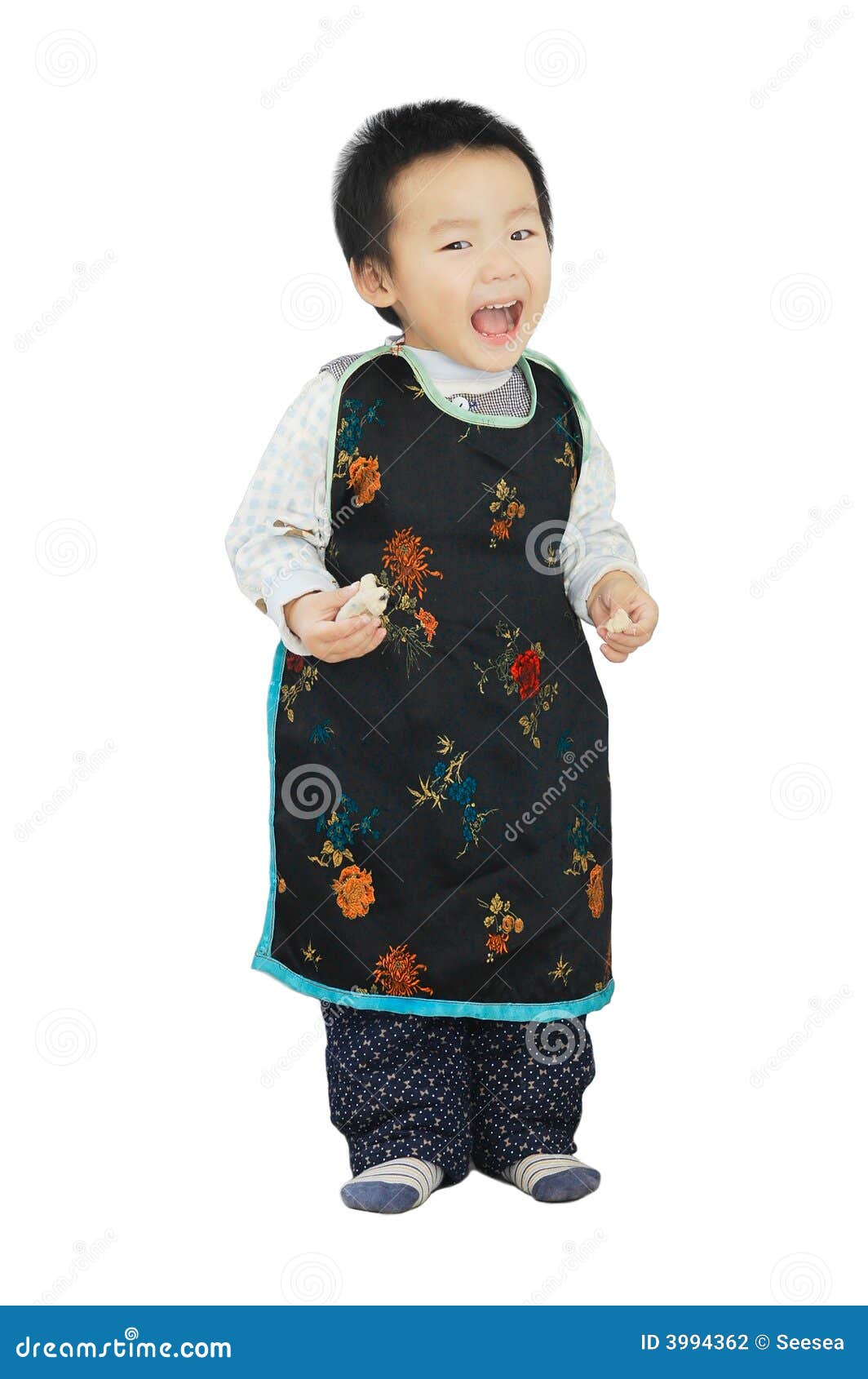 Baby baker stock photo. Image of happy, white, pinafore - 3994362