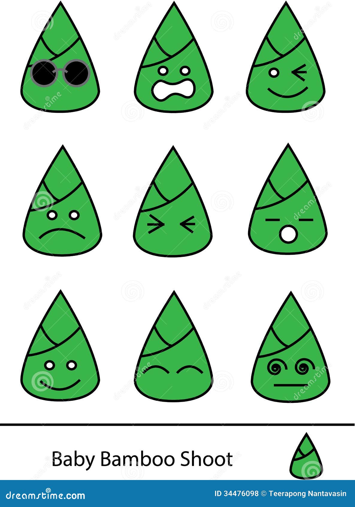 Baby Bamboo Shoot stock illustration. Illustration of shoot - 34476098