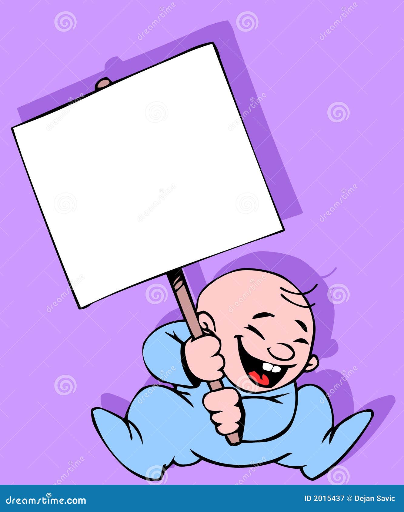 Baby with a banner stock illustration. Illustration of happy - 2015437