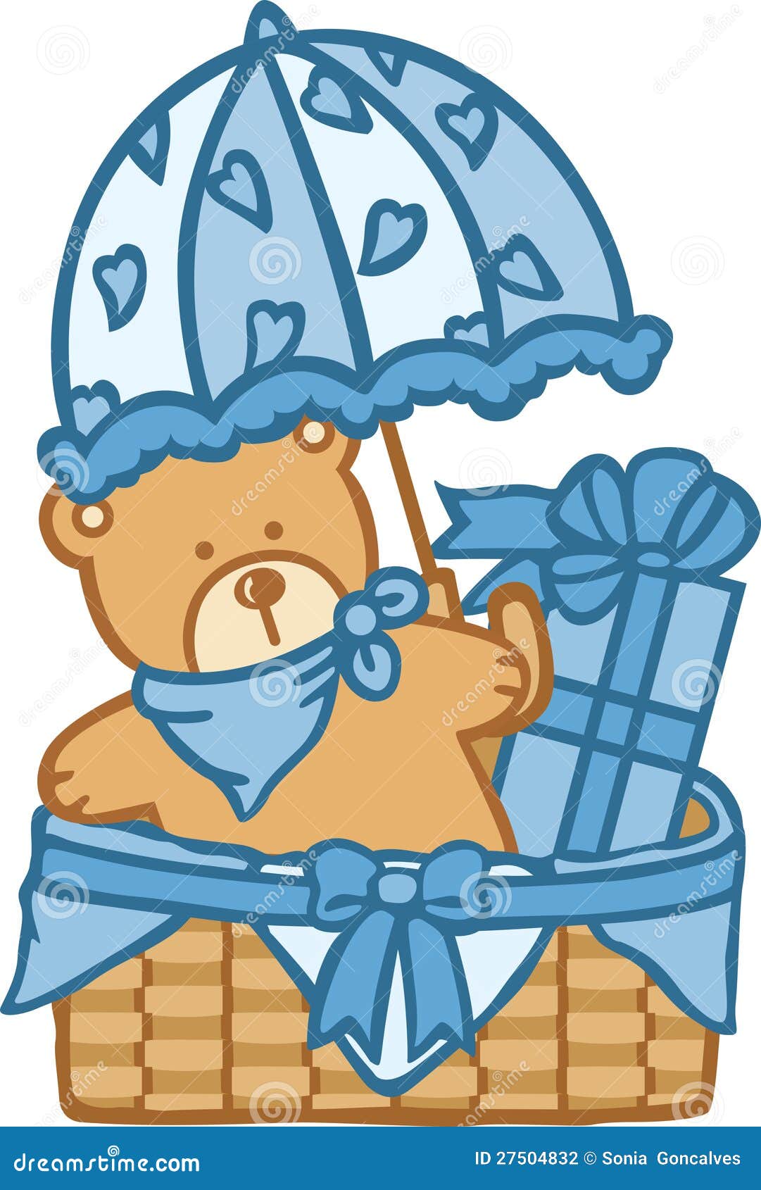 Baby Basket Boy stock vector. Illustration of sweet, baby - 27504832