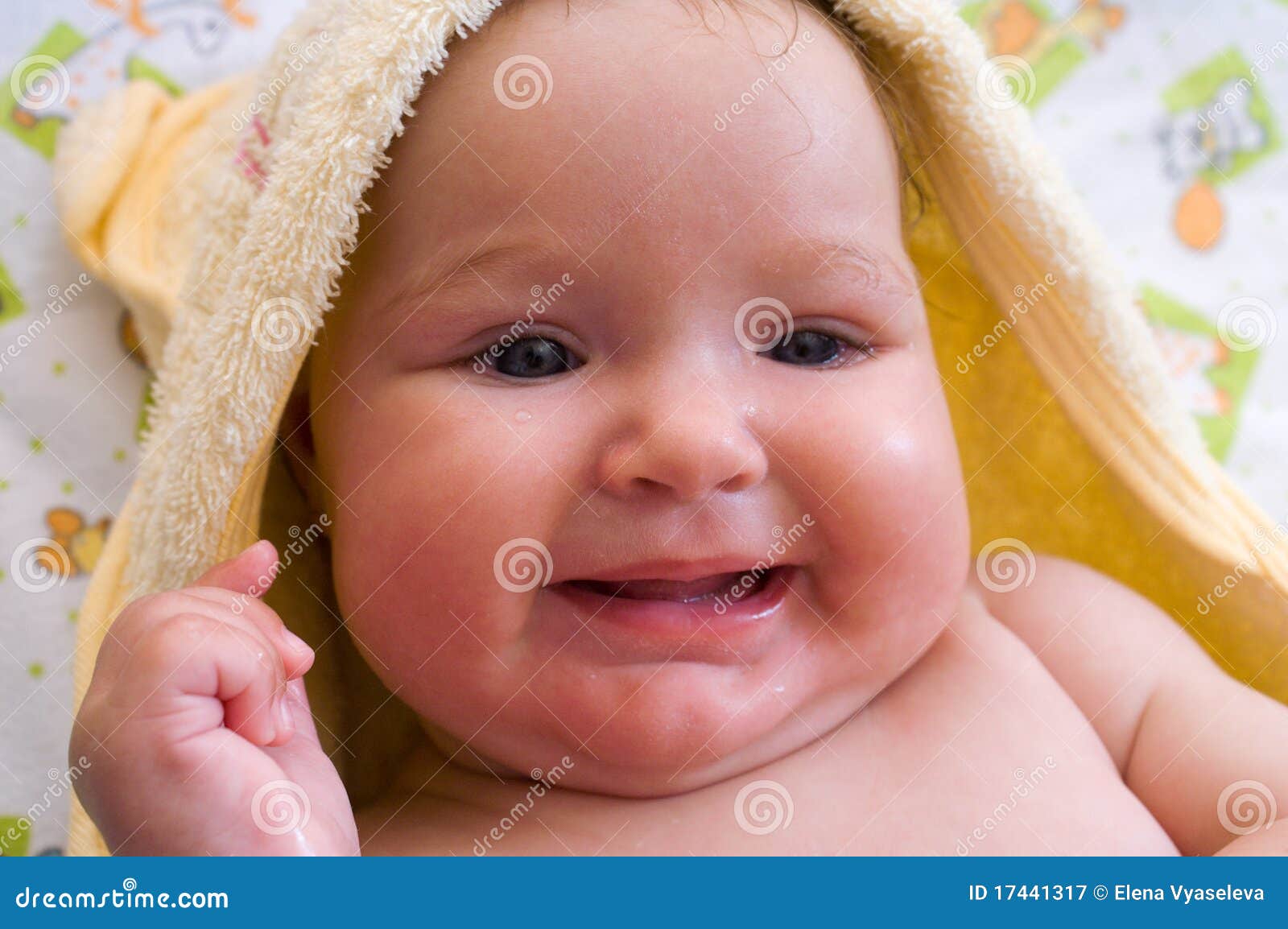 Baby after bath stock image. Image of girl, baby, family - 17441317
