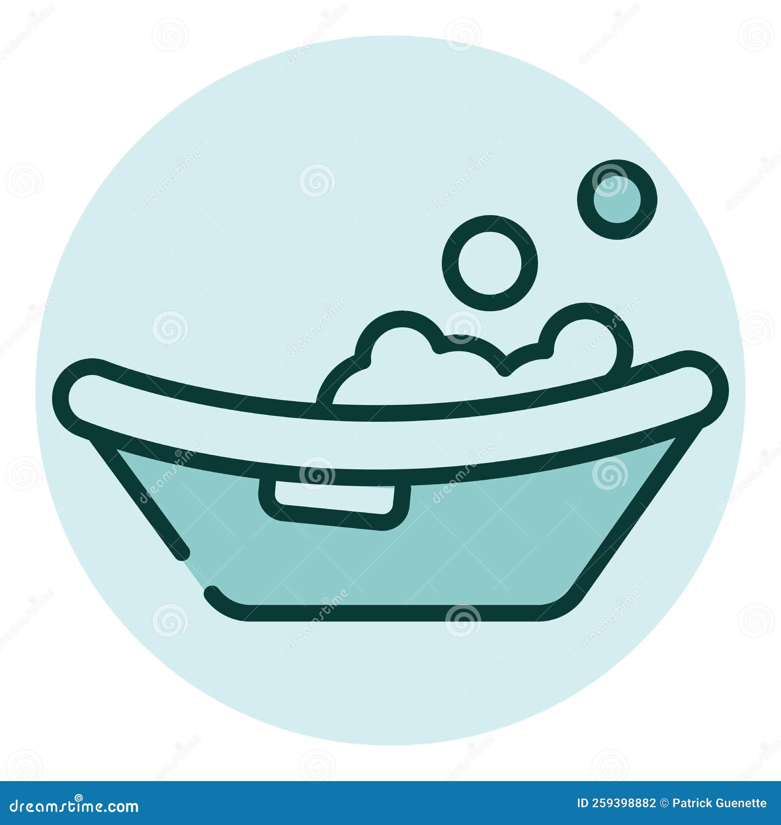 Baby bath, icon stock vector. Illustration of vector - 259398882