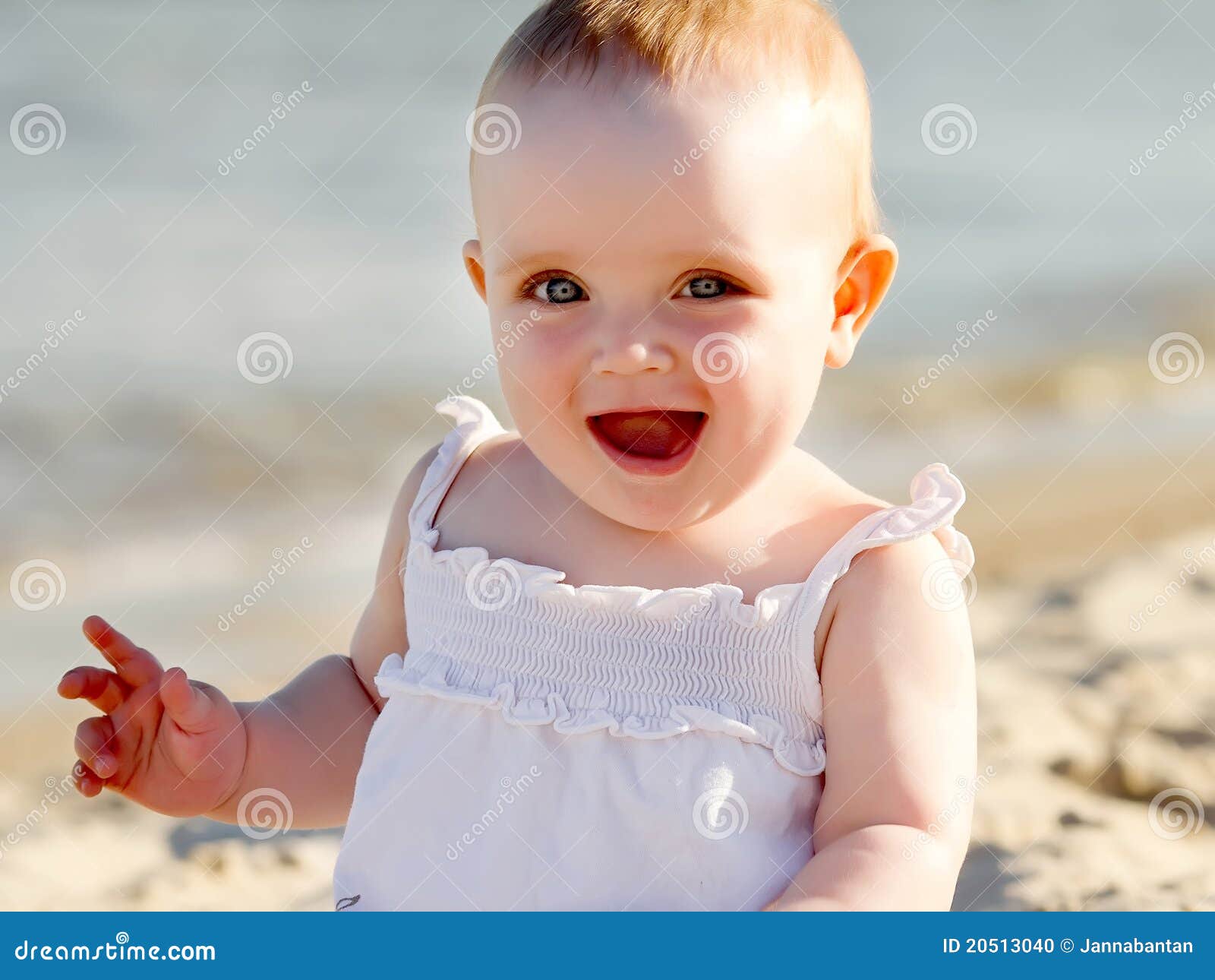 Baby on a beach stock photo. Image of person, child, expression - 20513040