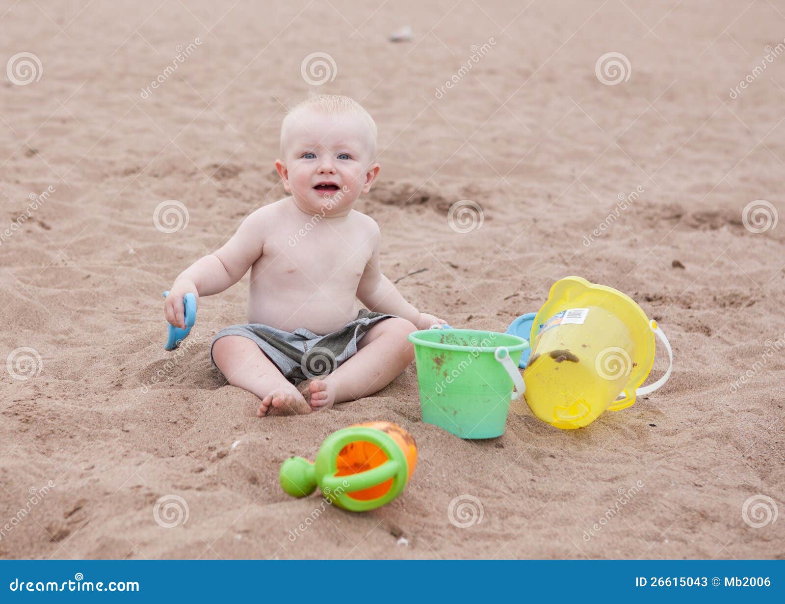 Baby on the beach stock image. Image of summer, kids - 26615043