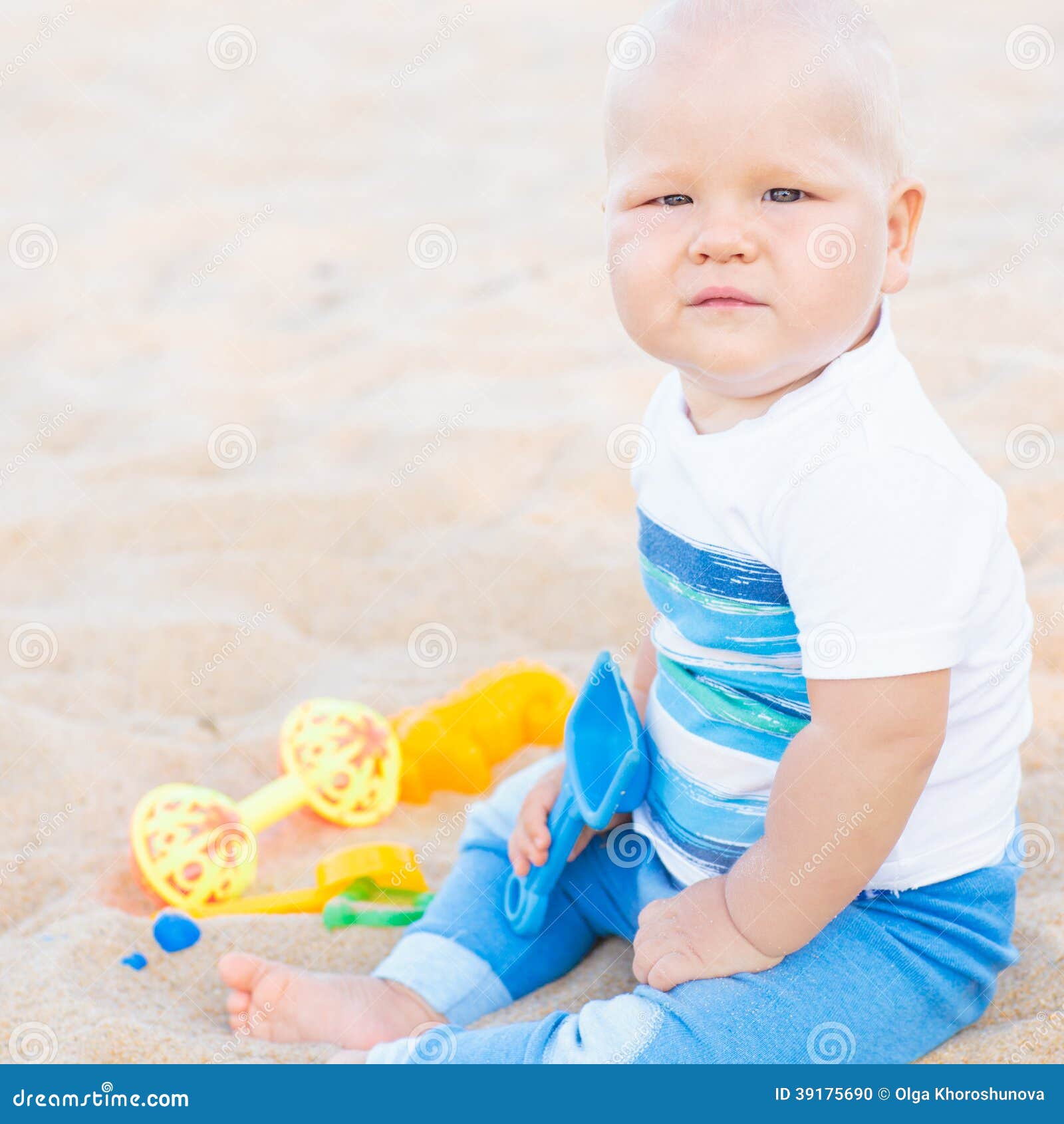 Baby on the beach stock photo. Image of laughing, nature - 39175690