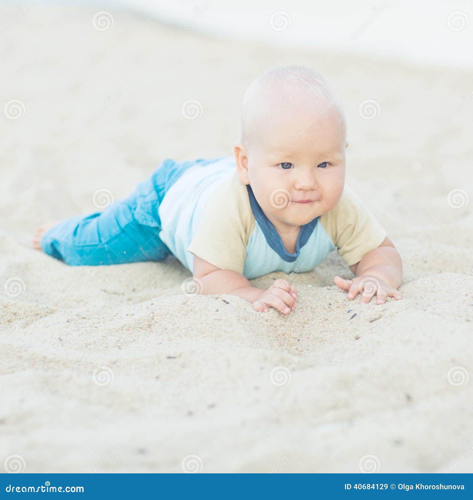 Baby on the beach stock image. Image of happiness, emotional - 40684129