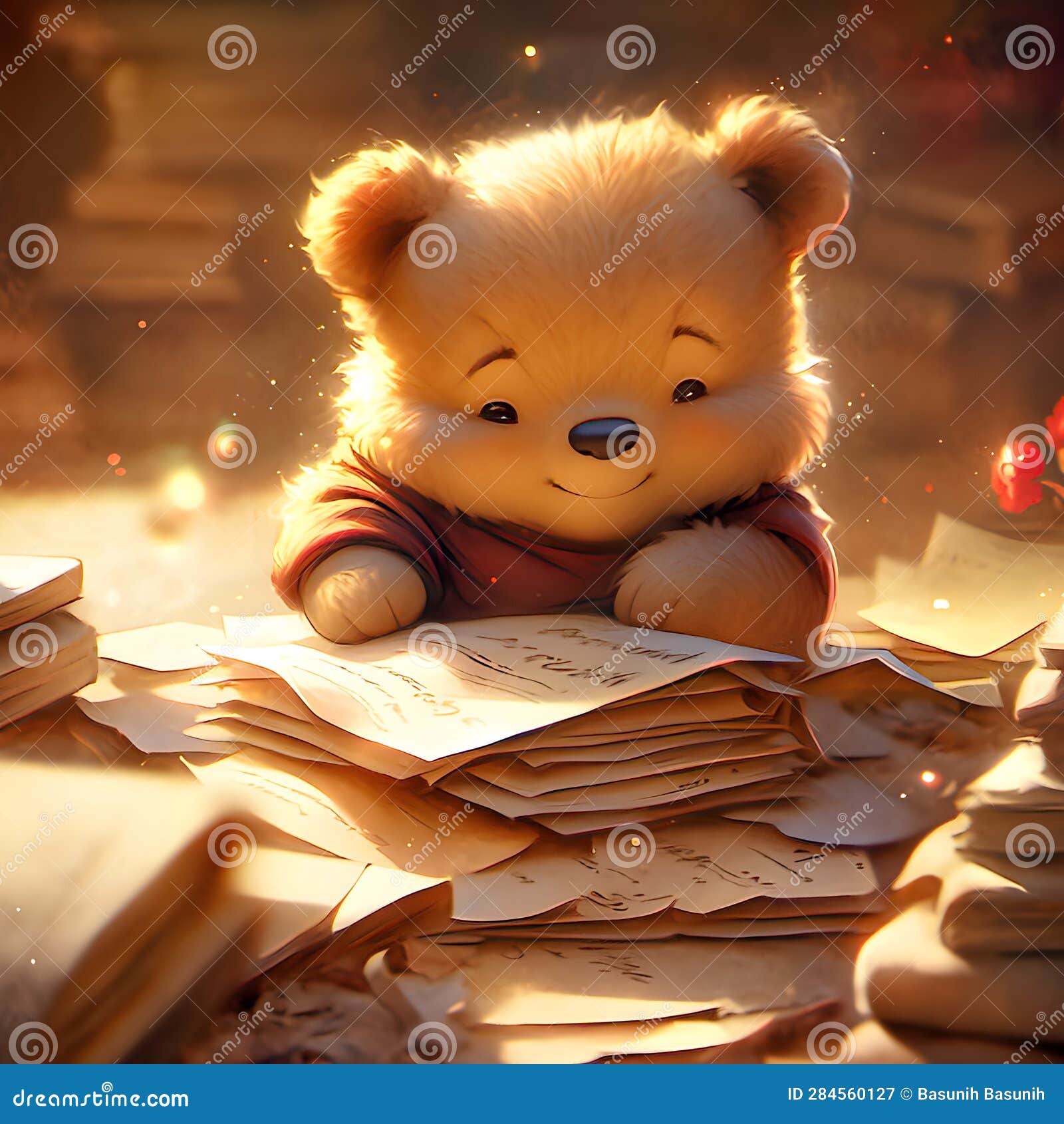 The Baby Bear is Learning To Explore and Conquer the World Stock ...