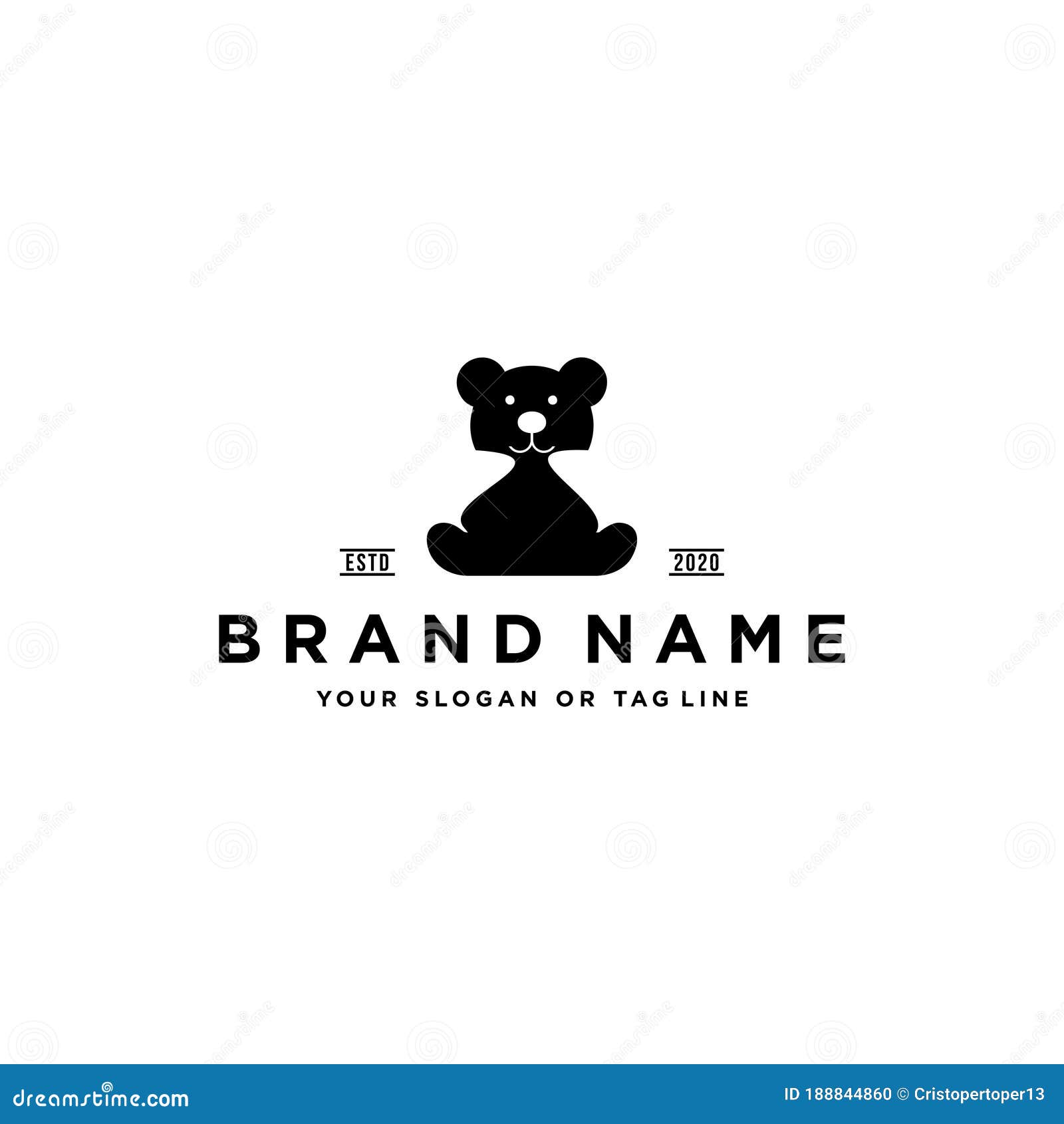 Baby Bear Logo Design Vector Stock Vector - Illustration of logotype ...