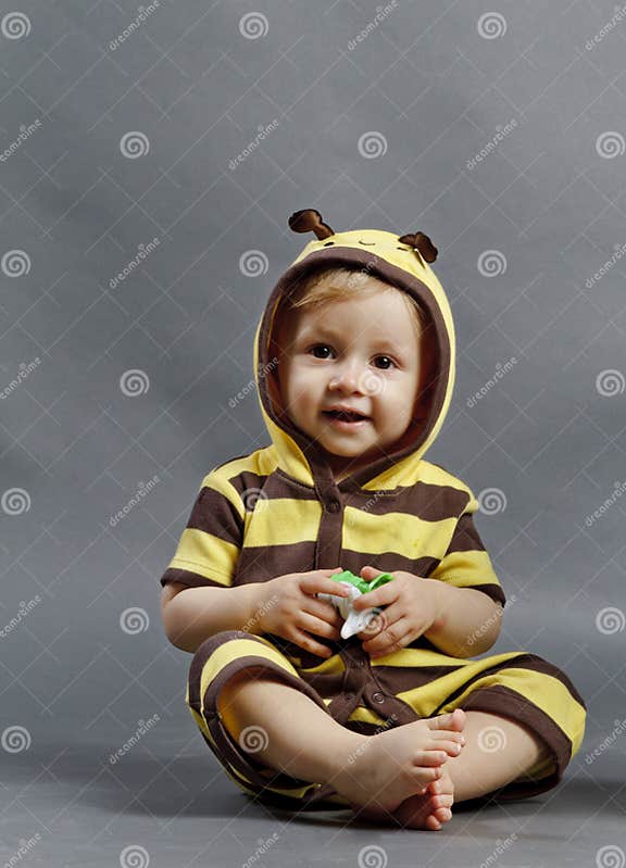 Baby bee stock photo. Image of smiling, costume, funny - 26760050