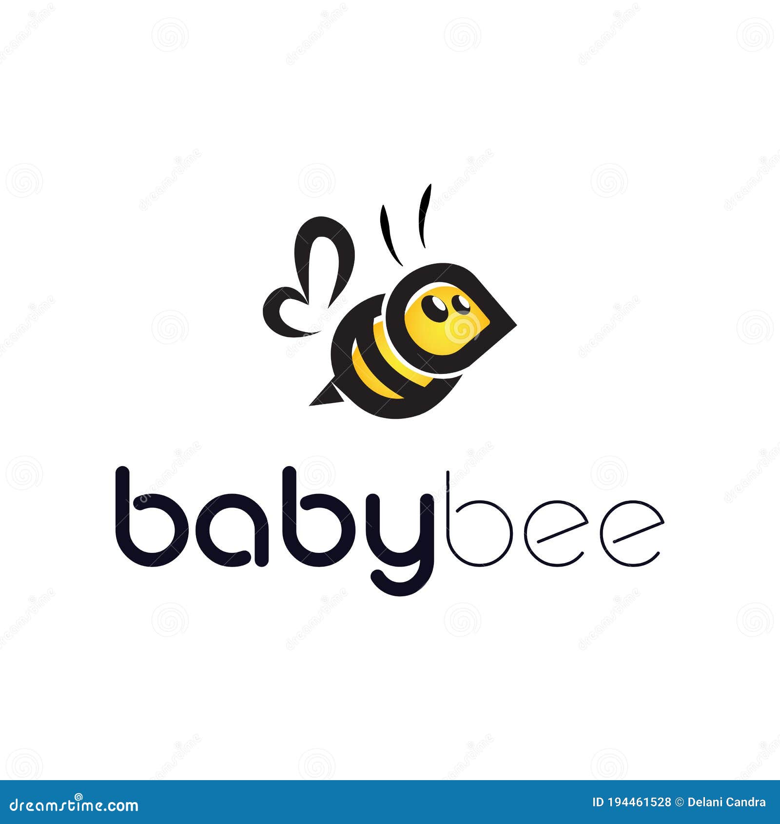 Baby Bee Logo Design. Clean and Unique Shape Logos Stock Vector ...