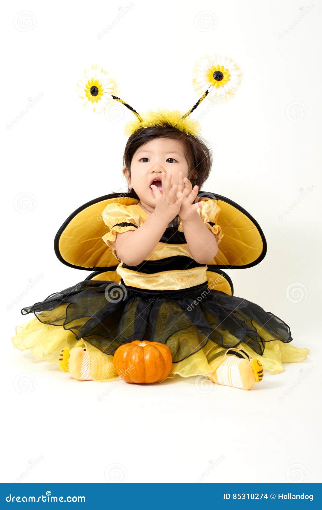 Baby Bee Ready for Halloween Stock Photo - Image of cute, face: 85310274