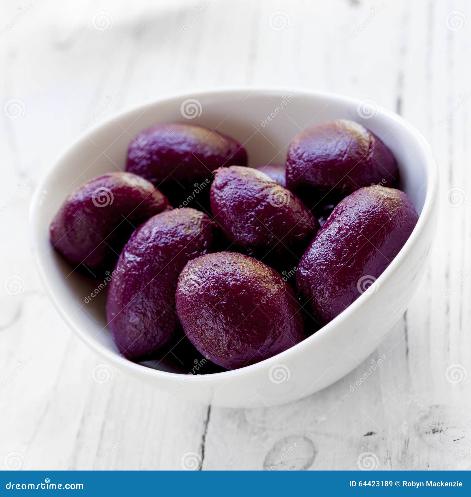 Baby Beetroot in White Bowl Over Grunge Timber Stock Image - Image of ...