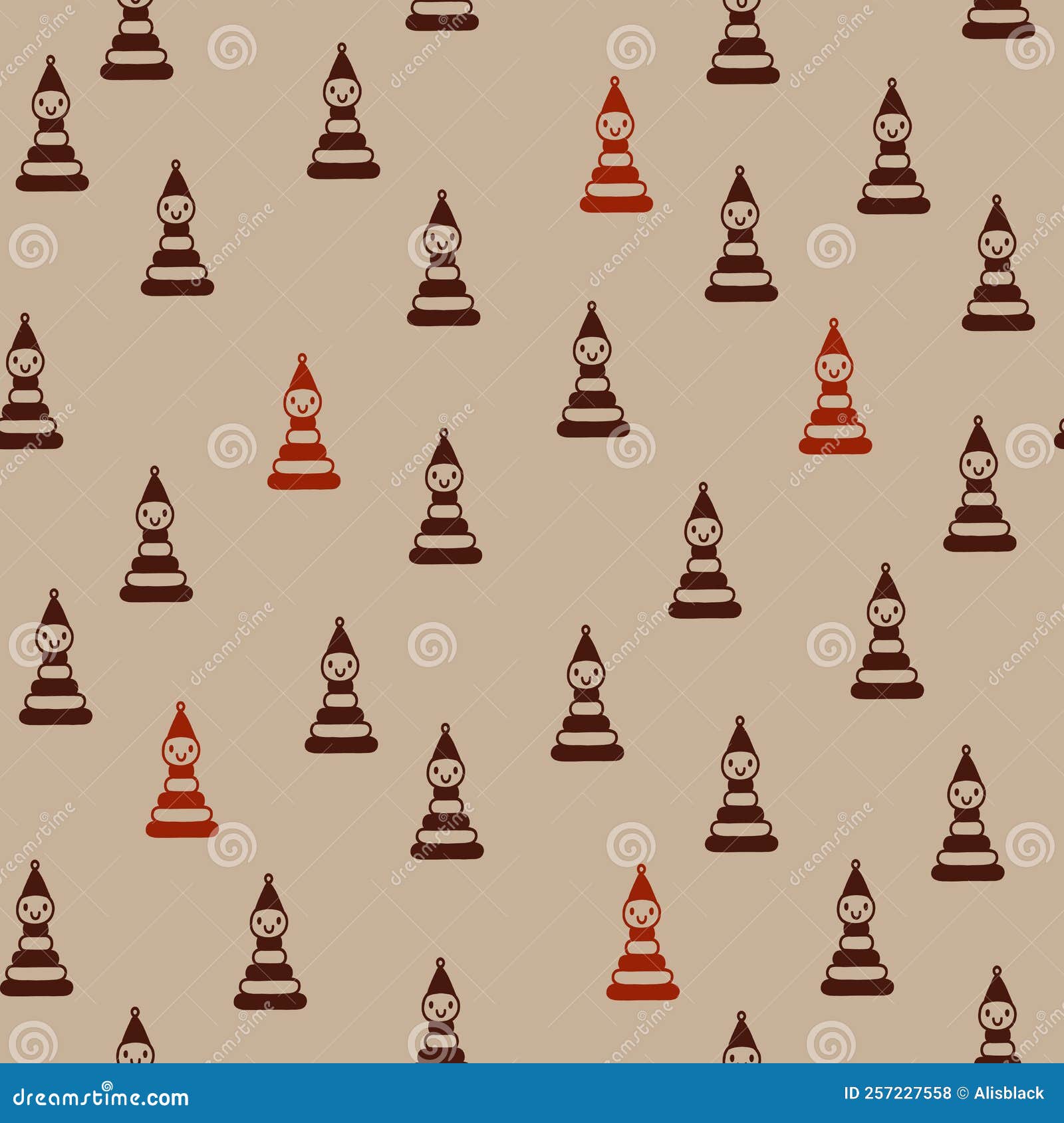 Baby Simple Vector Pattern with Cute Pyramids Stock Vector ...