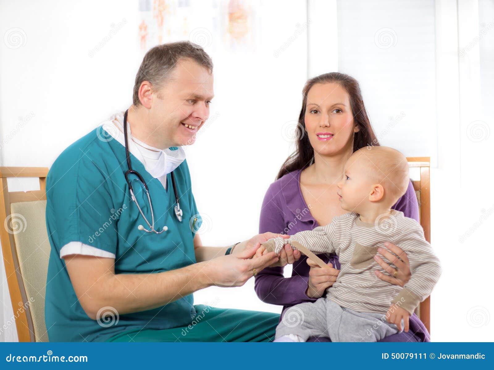 Baby Being Checked by a Doctor Stock Image - Image of baby, mommy: 50079111