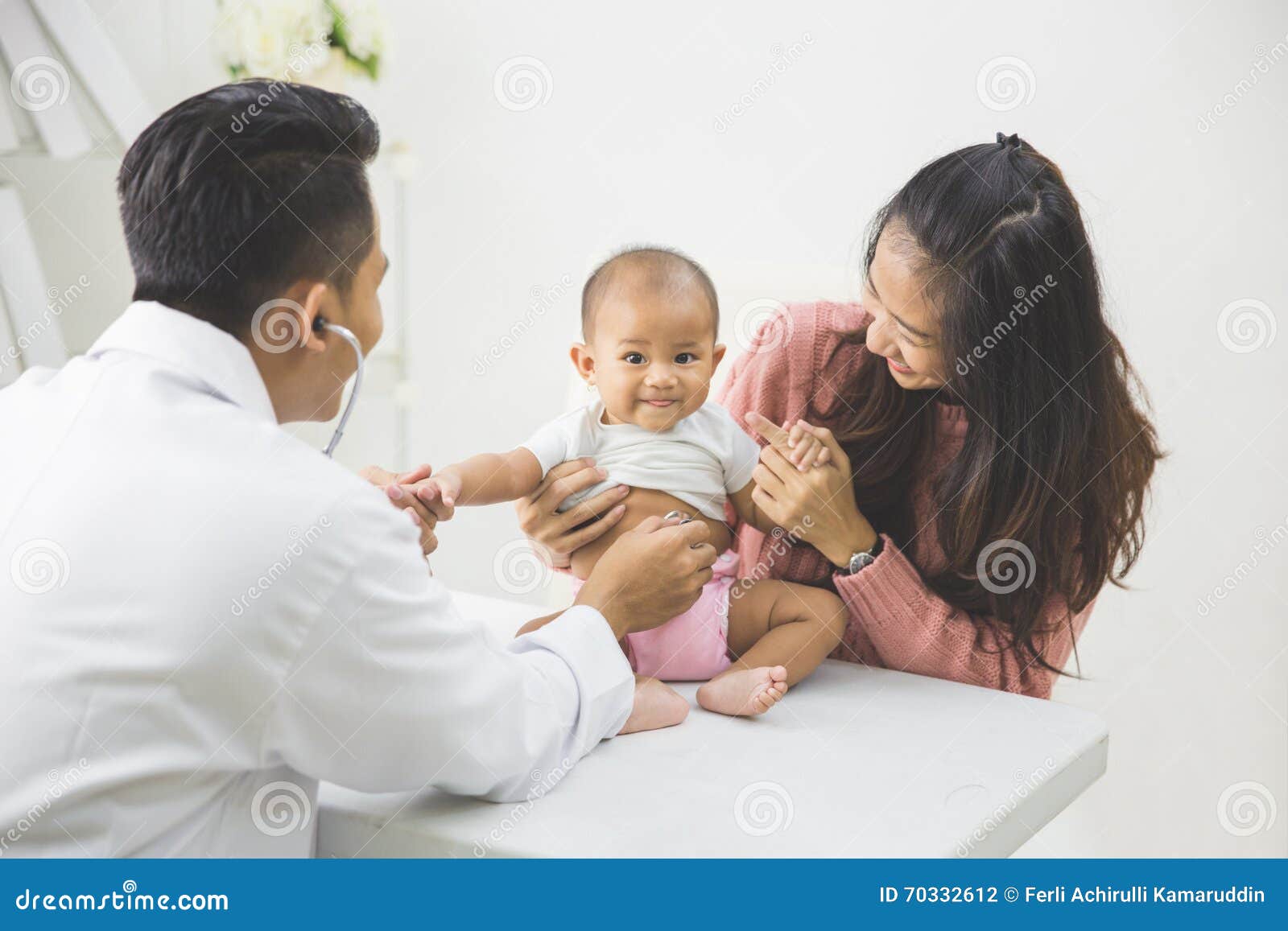 Baby Being Checked by a Doctor Stock Photo - Image of medical, medic ...