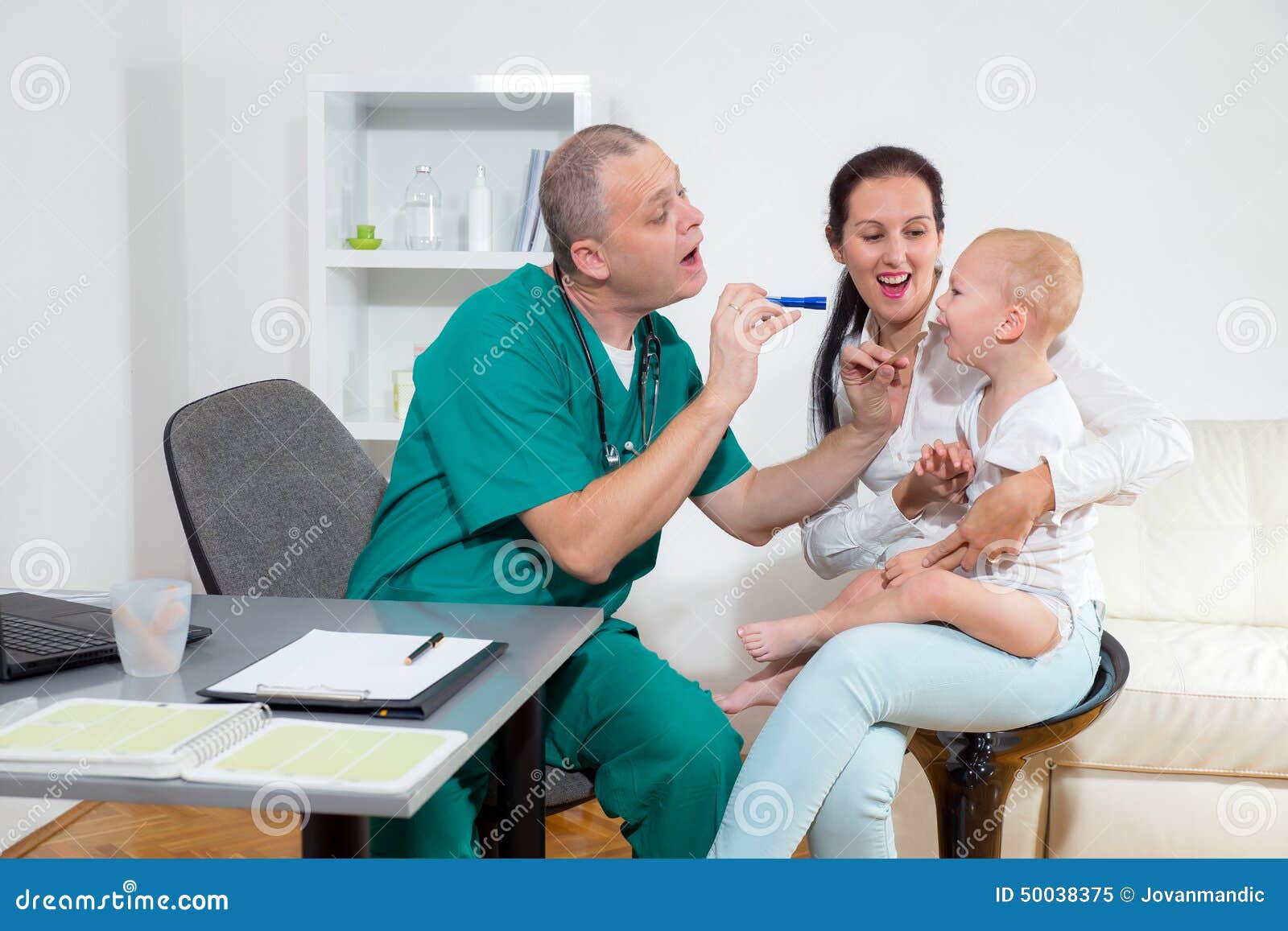 Baby Being Checked by a Doctor Stock Image - Image of patient, mother ...