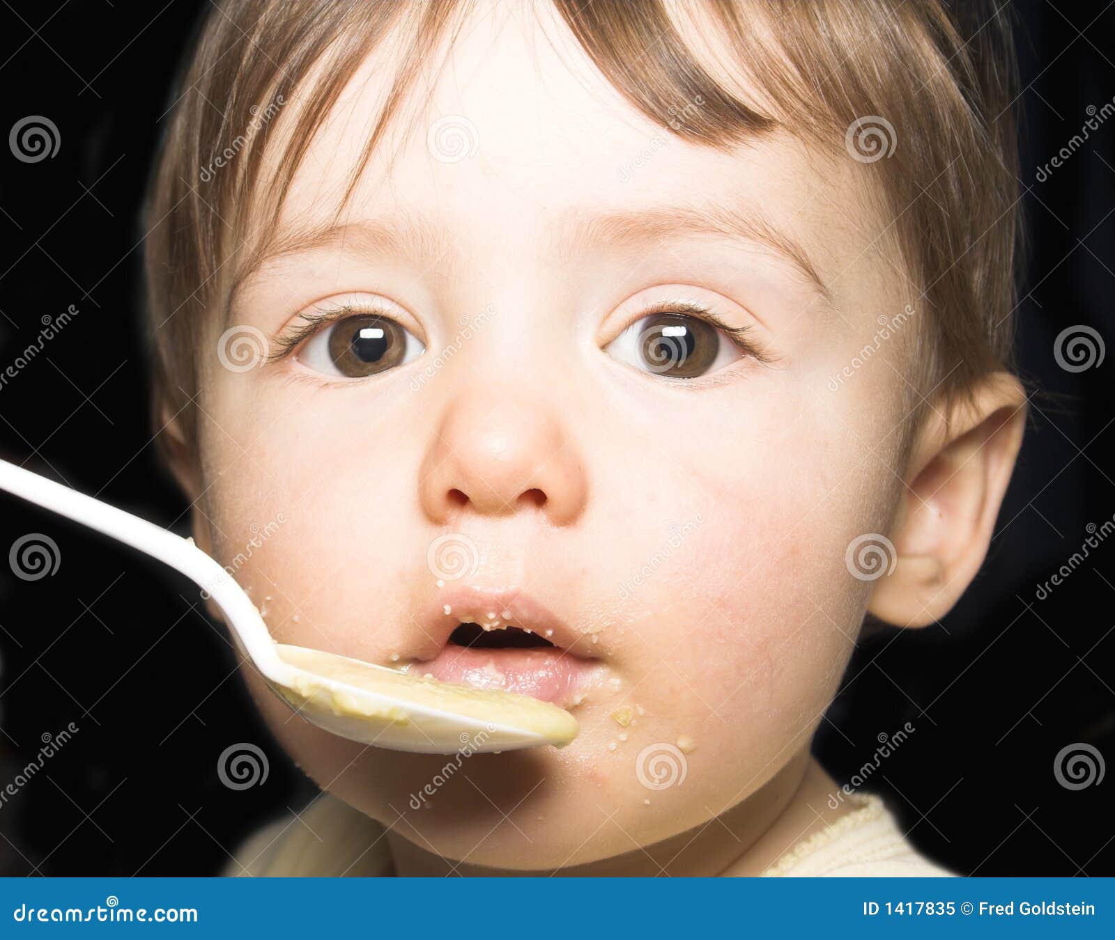 Baby being fed stock image. Image of hungry, love, chubby - 1417835