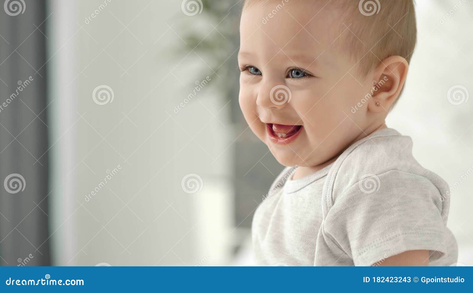 Baby with a Big Smile on the Face Stock Video - Video of bedroom, skin ...
