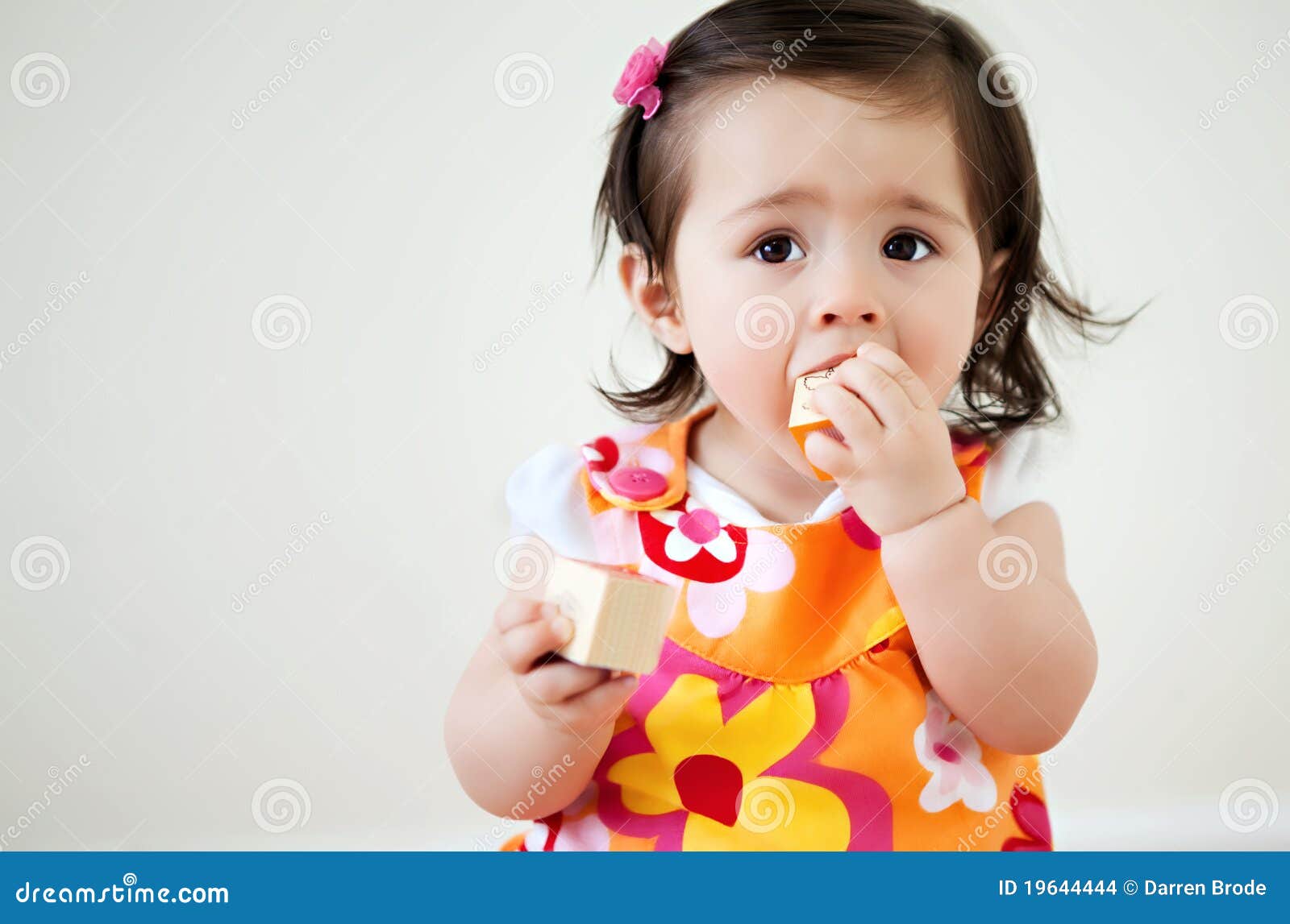 Baby with Blocks stock photo. Image of play, mixed, mouth - 19644444