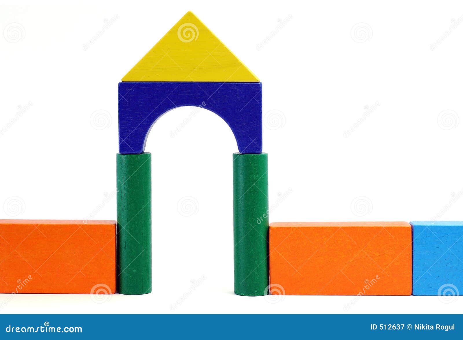 Baby blocks figure - Gate stock image. Image of build, color - 512637