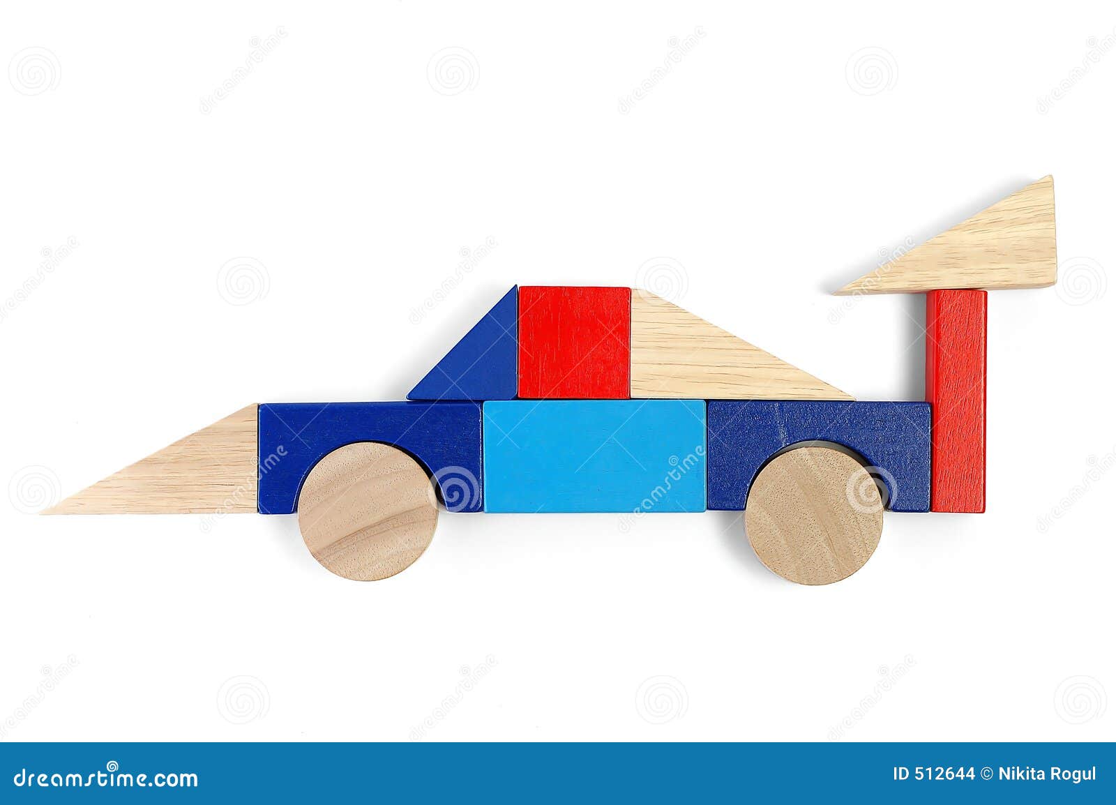 Baby Blocks Figure - Race Car Royalty-Free Stock Image | CartoonDealer ...