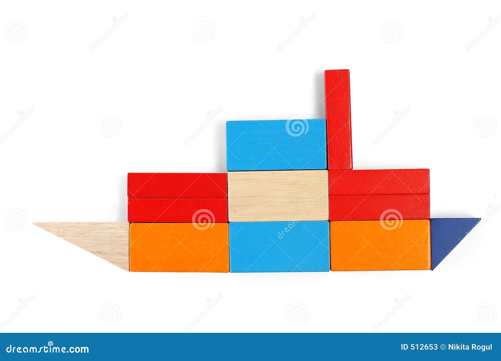 Baby blocks figure - ship stock image. Image of play, baby - 512653