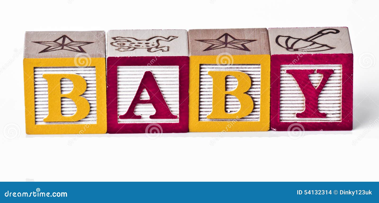 Baby Blocks Horizontal stock photo. Image of font, learn - 54132314