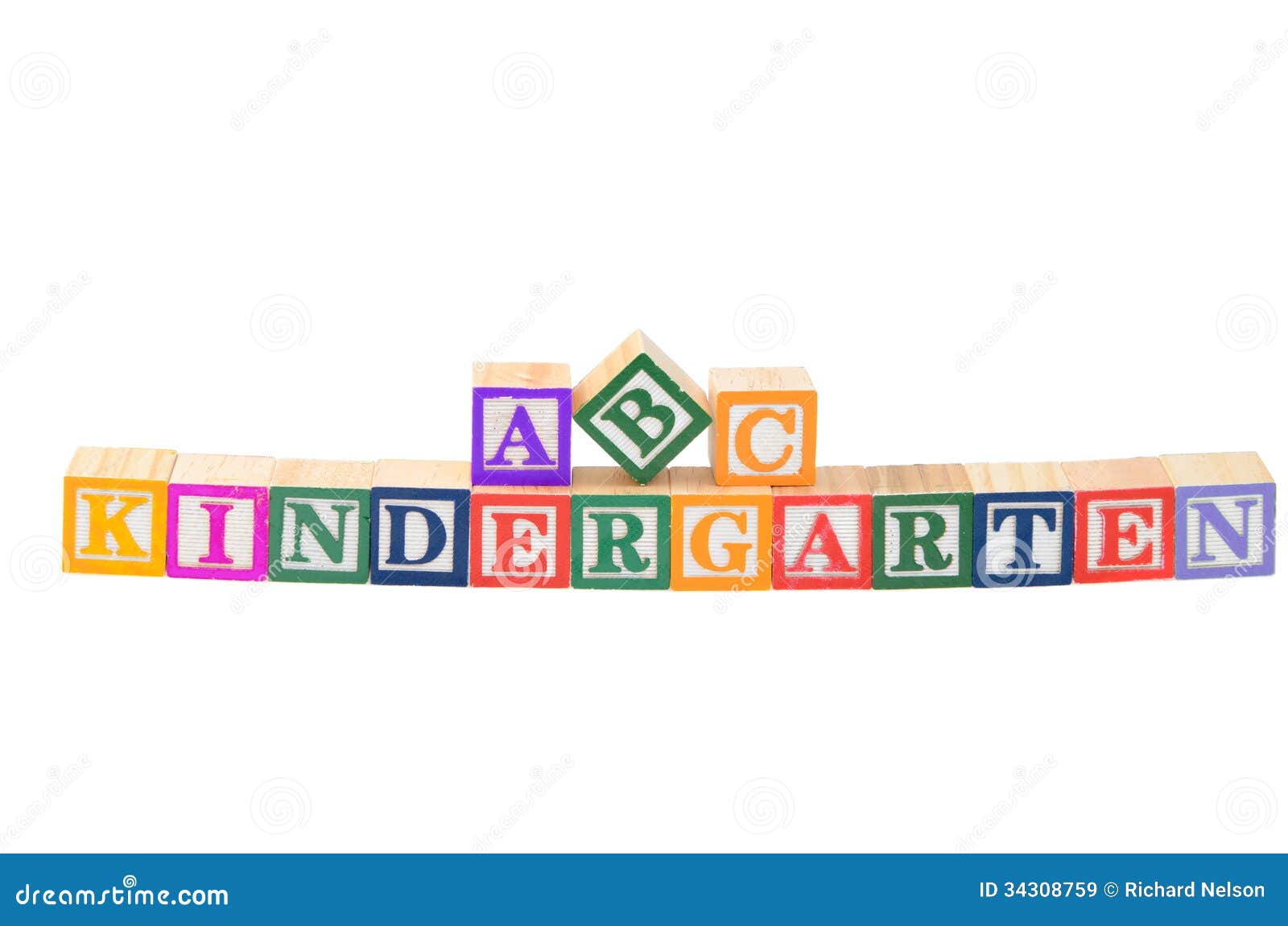 Baby Blocks Spelling Kindergarten Stock Image - Image of colorful ...