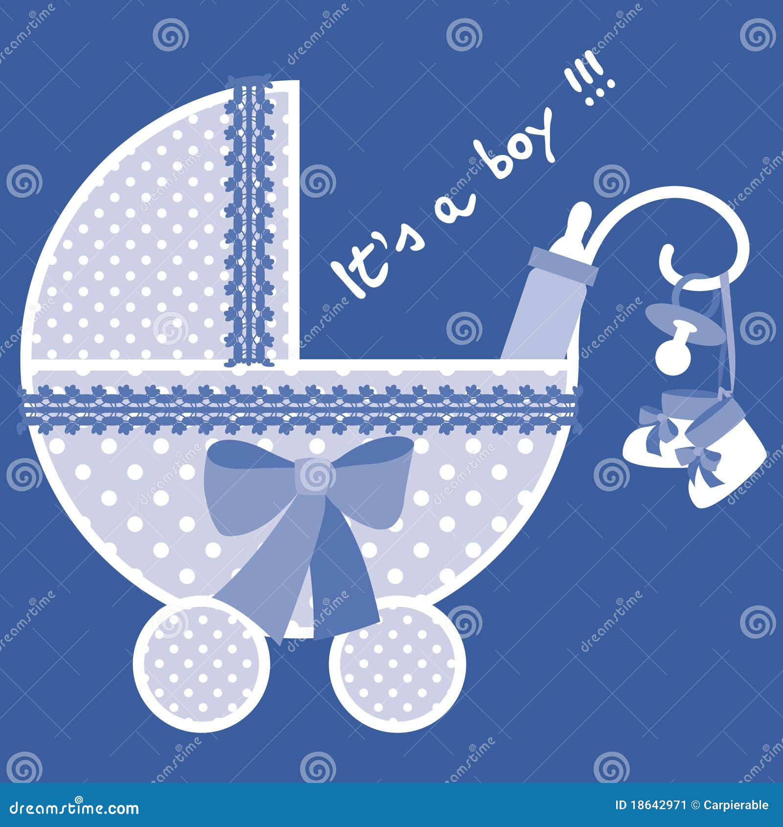 Baby blue born stock vector. Illustration of birth, decorative - 18642971