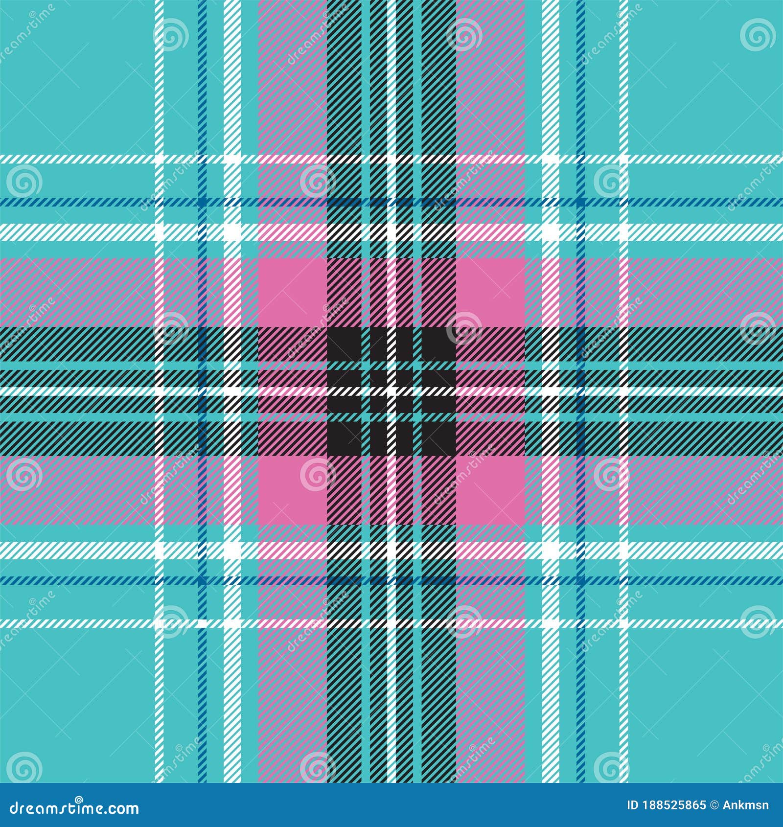 Baby Blue Pink Pastel Color Plaid Seamless Pattern. Vector Illustration ...