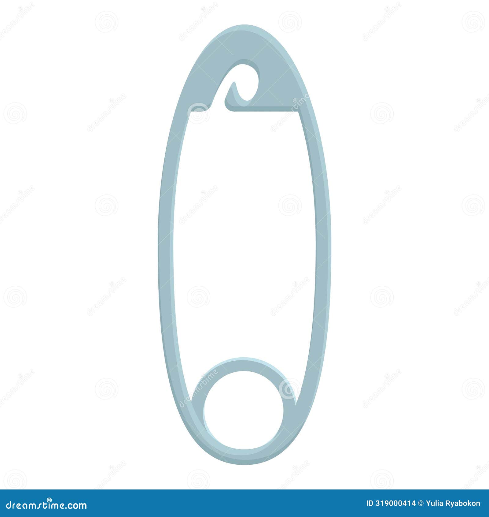 Baby Blue Safety Pin Illustration Stock Vector - Illustration of ...