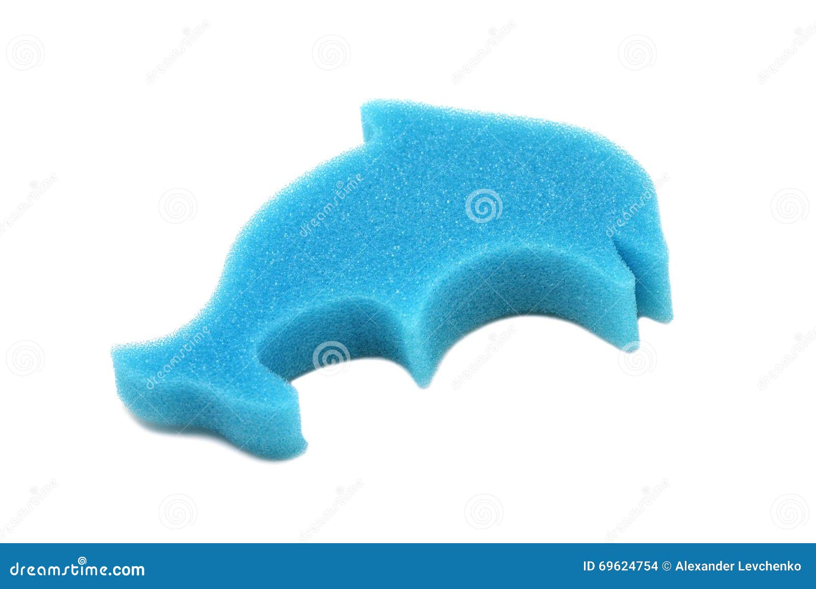 Baby Blue Sponge in the Shape of a Dolphin Stock Photo - Image of ...