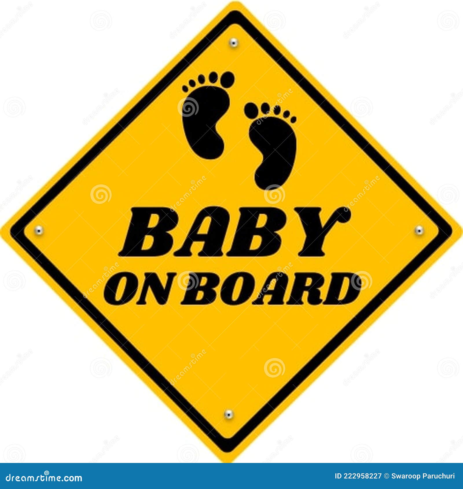 Baby on board stock vector. Illustration of lane, label - 222958227
